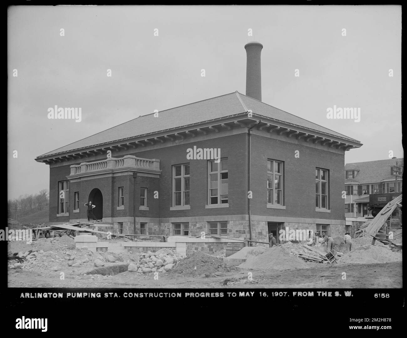 Distribution Department, Arlington Pumping Station, construction ...
