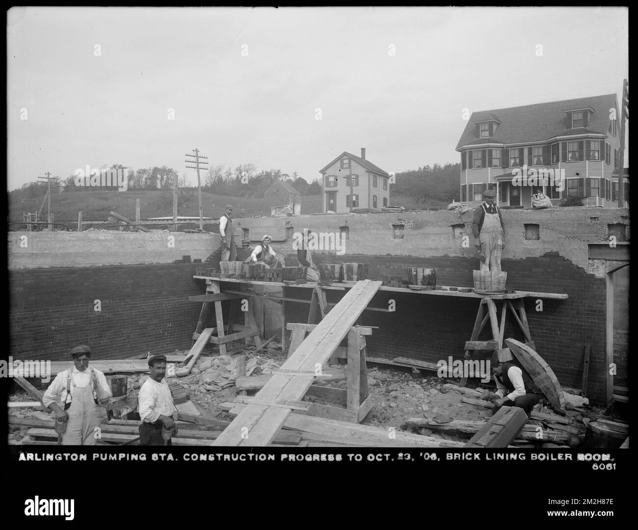 Distribution Department, Arlington Pumping Station, construction ...