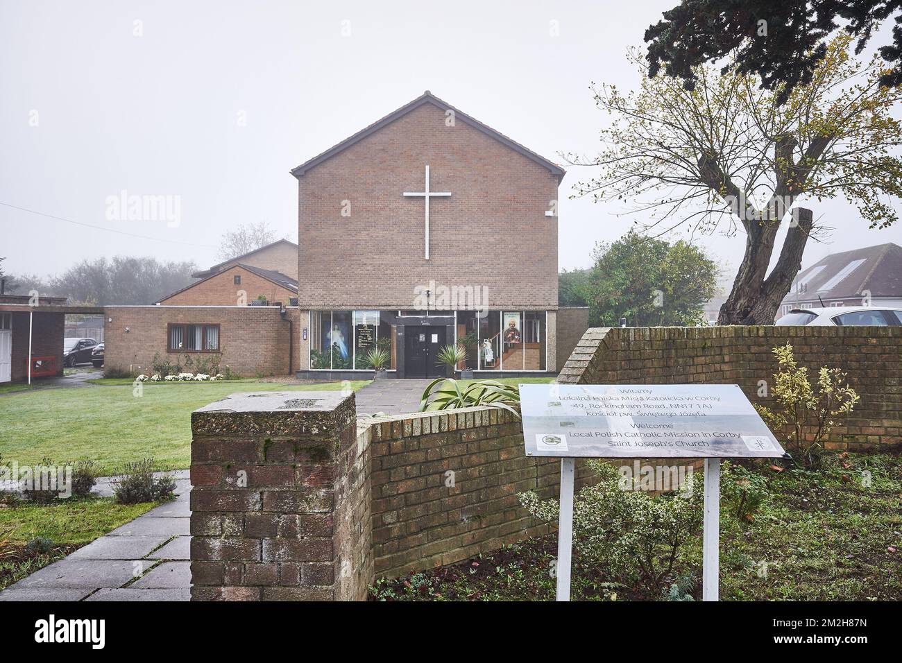 St Joseph's church, the local polish catholic mission in Corby, England ...