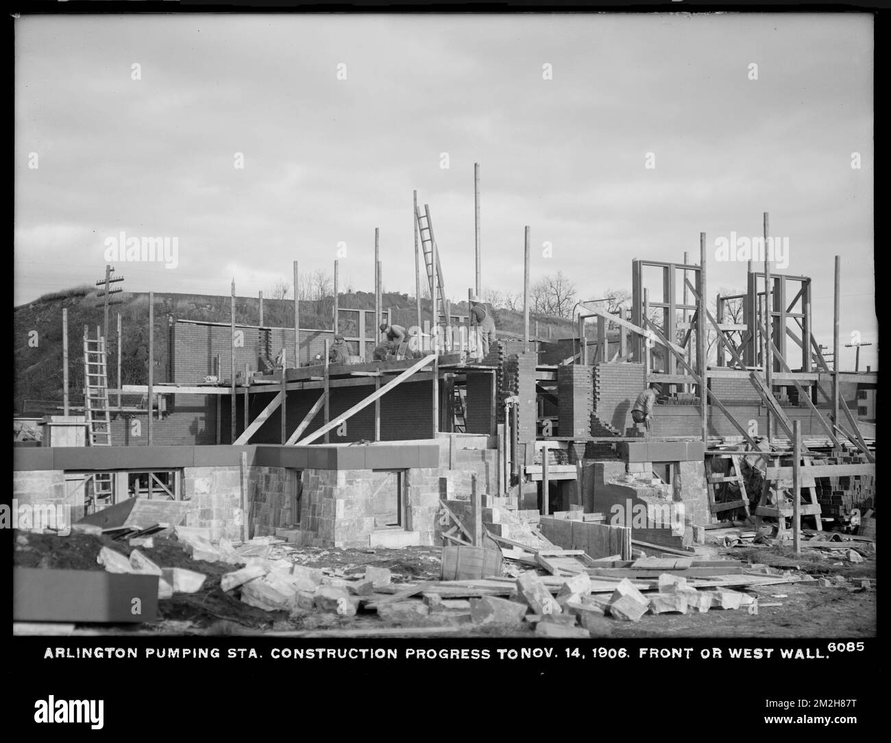 Distribution Department, Arlington Pumping Station, construction ...