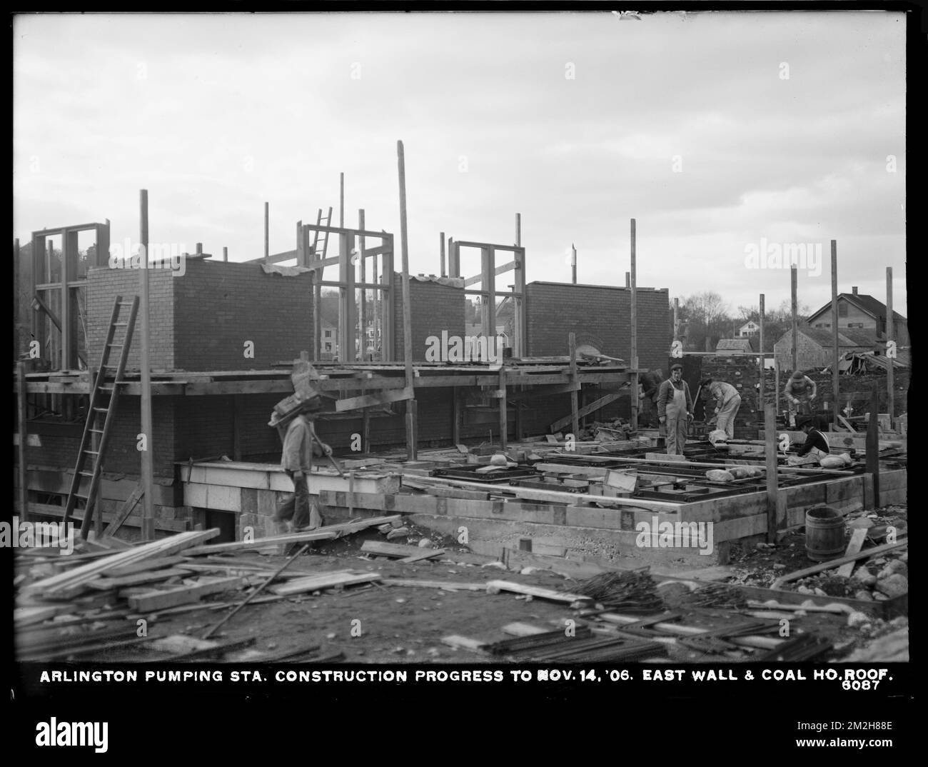 Distribution Department, Arlington Pumping Station, construction ...