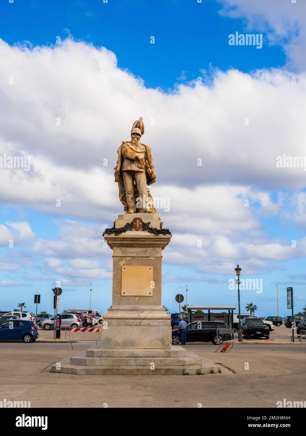 Statue of Vittorio Emanuele II the last king of Sardinia (from 1849 to ...