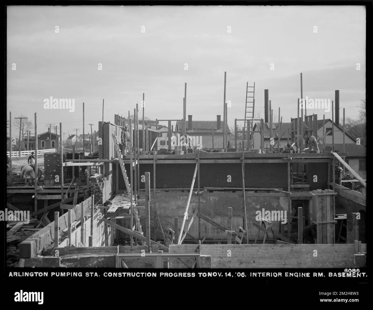 Distribution Department, Arlington Pumping Station, construction ...