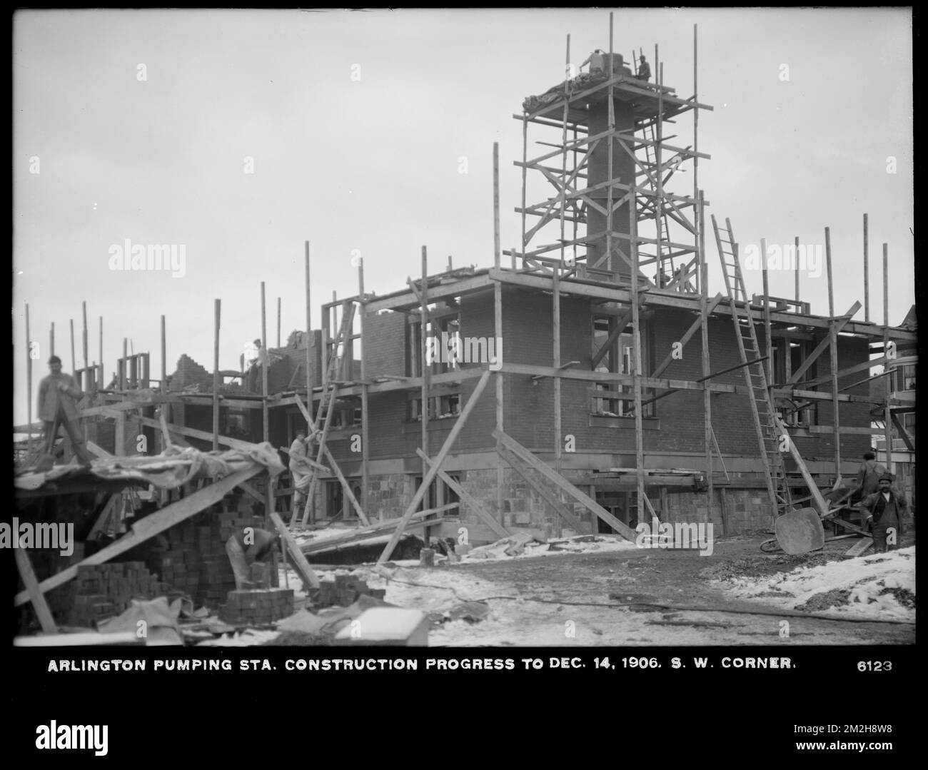Distribution Department, Arlington Pumping Station, construction ...