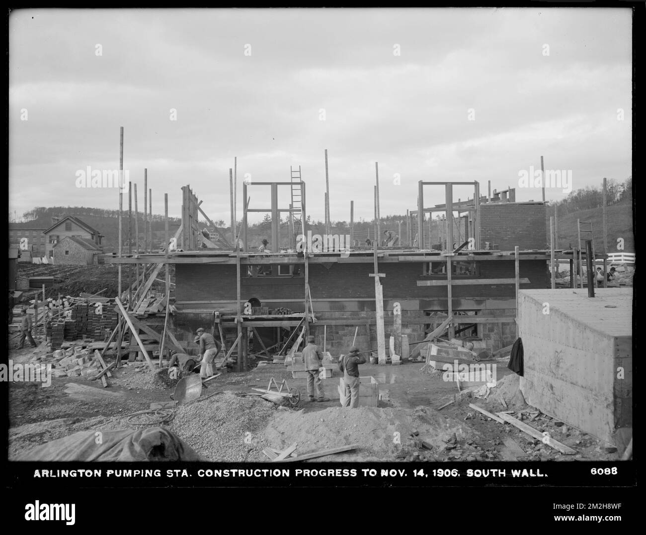 Distribution Department, Arlington Pumping Station, construction ...