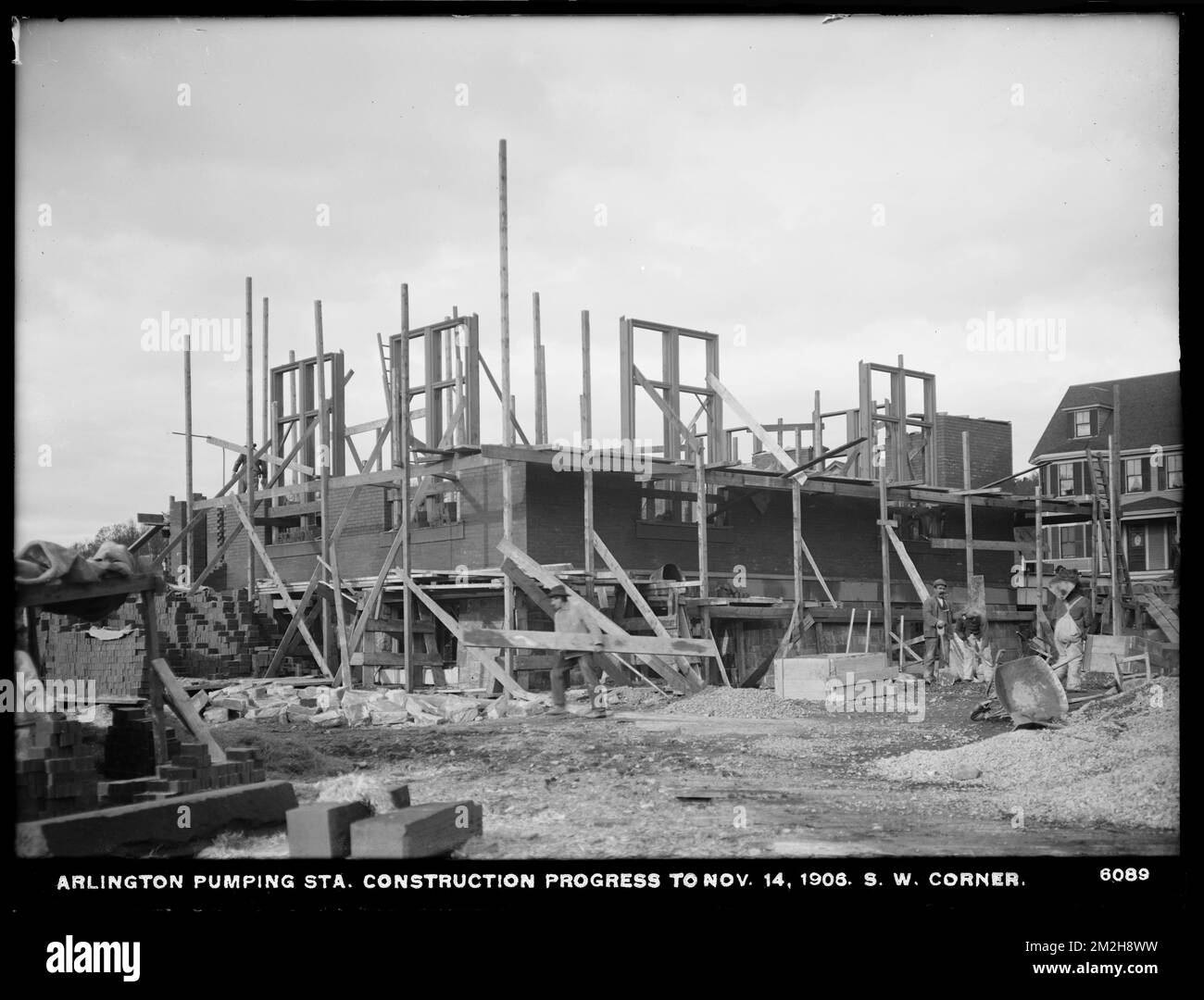 Distribution Department, Arlington Pumping Station, construction ...