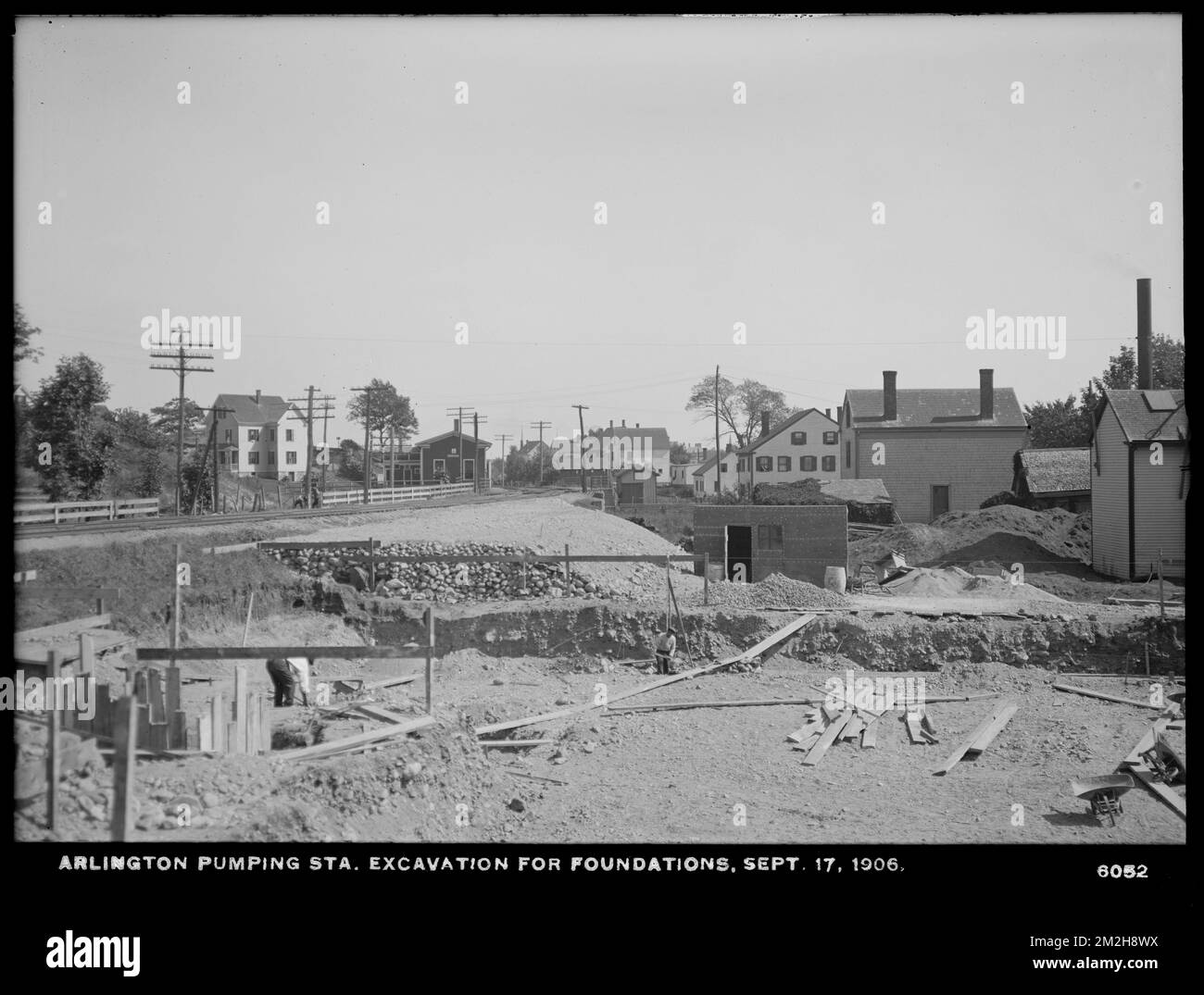 Distribution Department, Arlington Pumping Station, excavation for ...