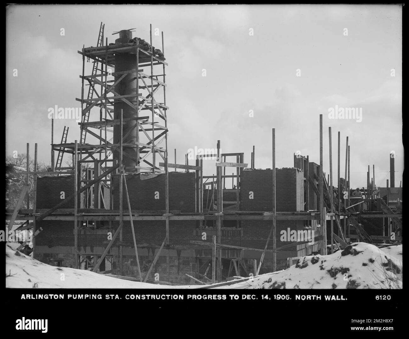 Distribution Department, Arlington Pumping Station, construction ...