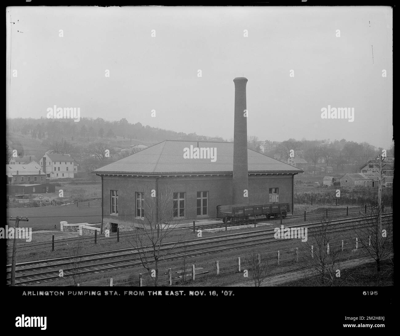 Distribution Department, Arlington Pumping Station, from the east ...