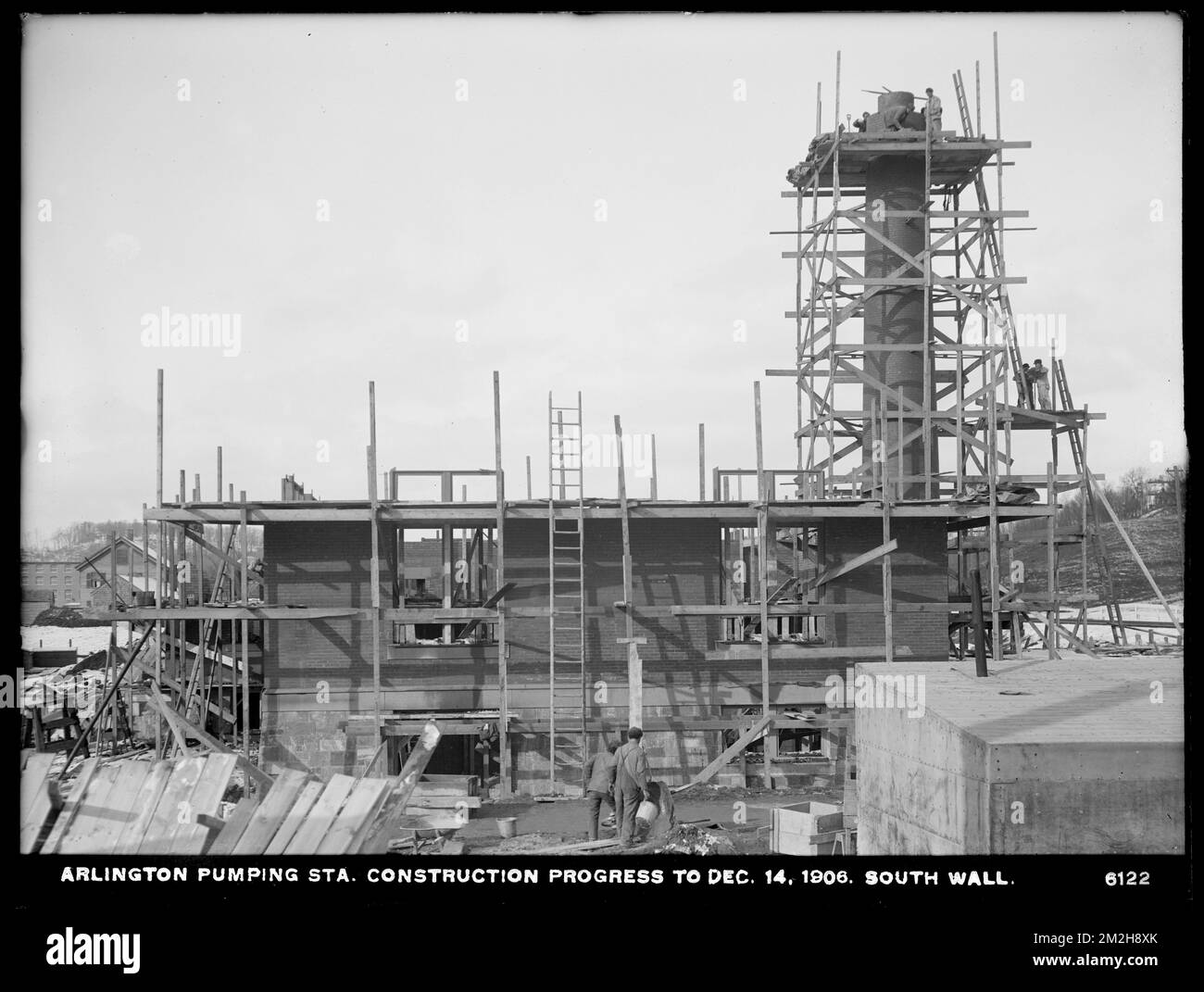 Distribution Department, Arlington Pumping Station, construction ...