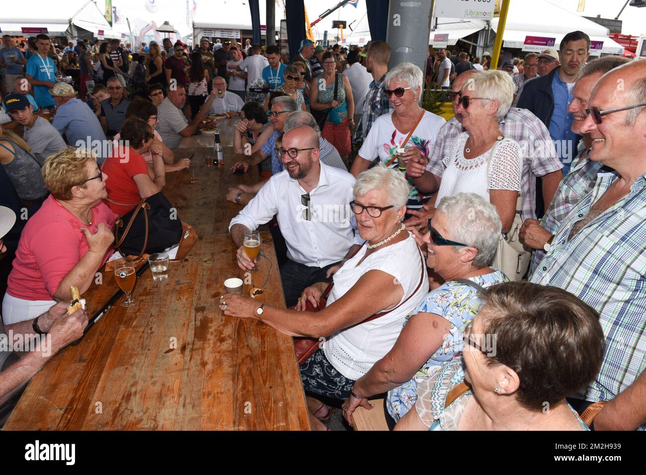 Belgian Prime Minister Charles Michel pictured during the Libramont ...