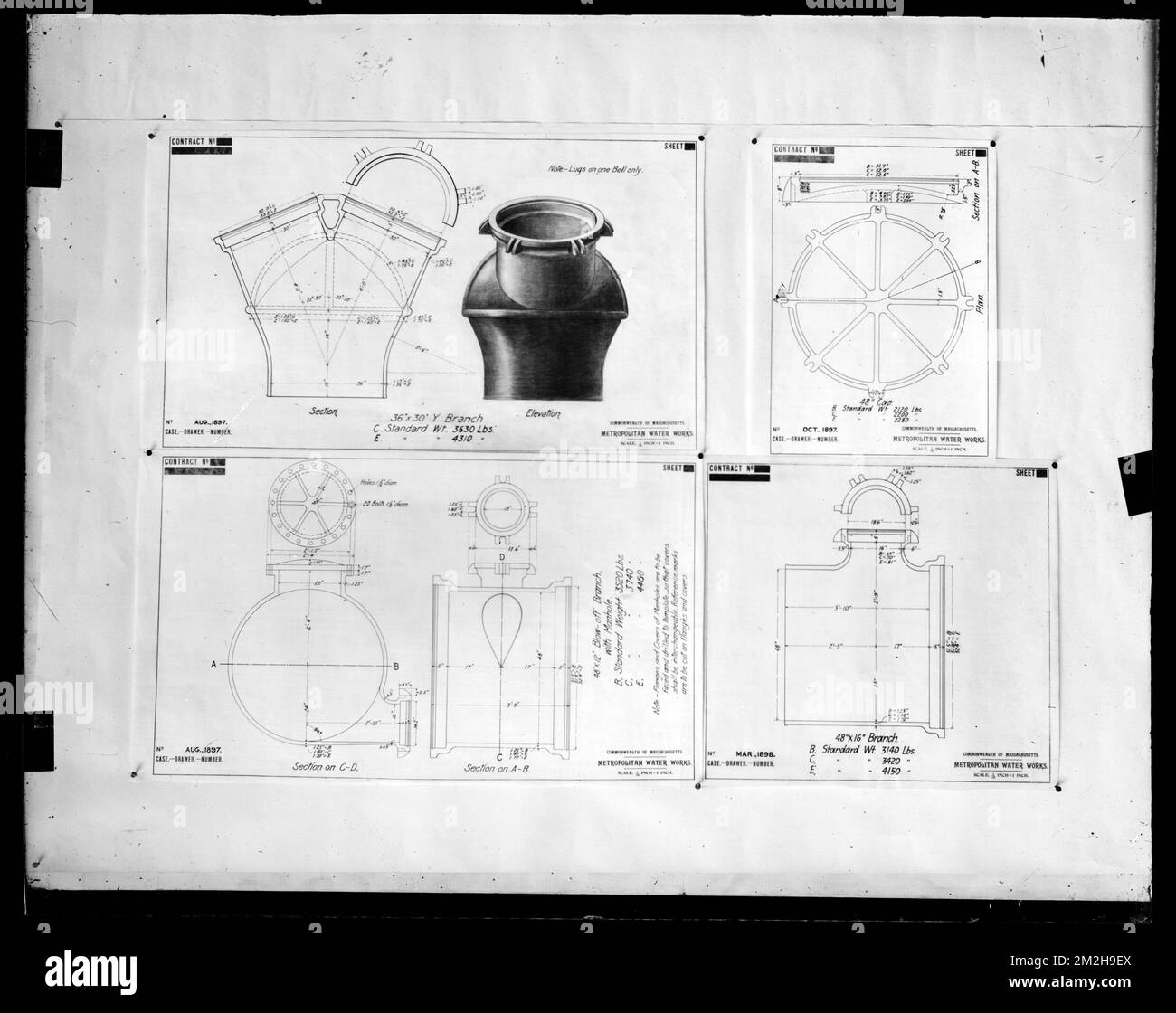 Distribution Department, branches, engineering plan, Mass., ca. 1898 ...