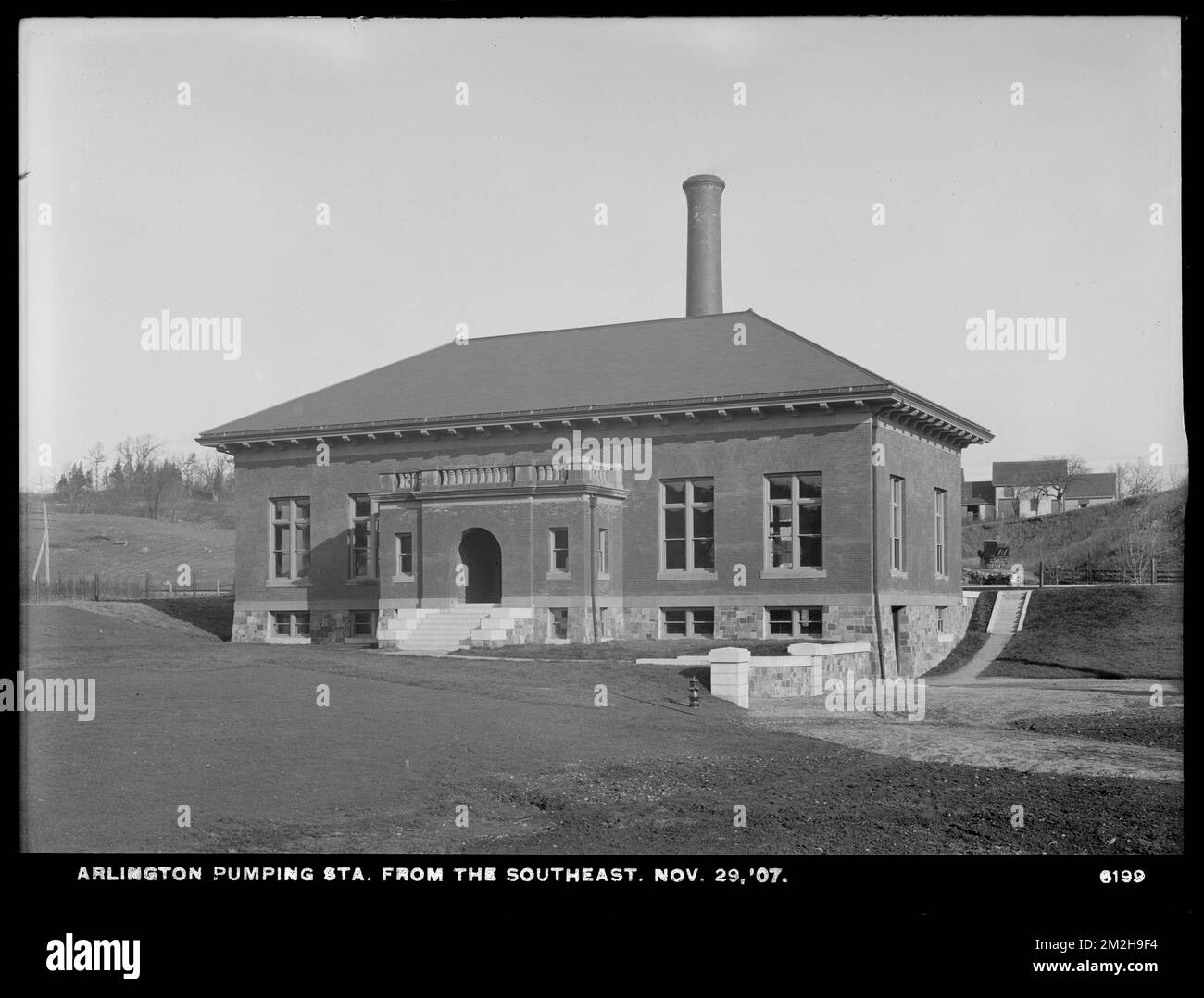 Distribution Department, Arlington Pumping Station, from the southeast ...
