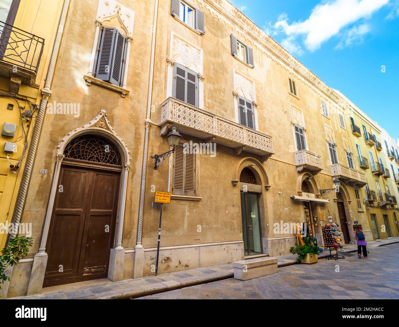 Facade of the Palace formerly of the Baron Giardino (XVIII century) in ...