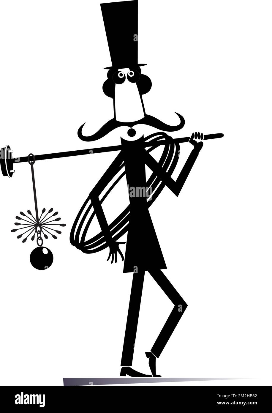Cartoon chimney sweeper illustration. Cartoon chimney sweeper in the ...