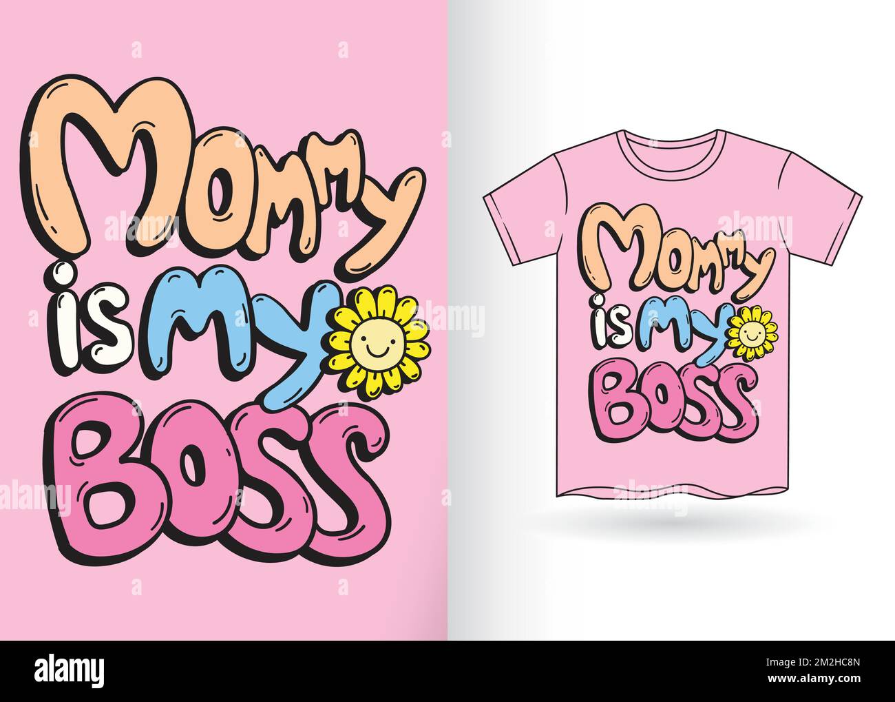 Cute typography slogan for t shirt with template Stock Vector Image ...