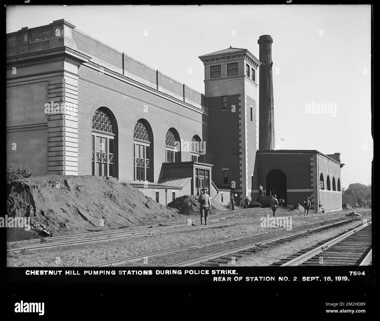 Distribution Department, Chestnut Hill Pumping Station, during Boston ...