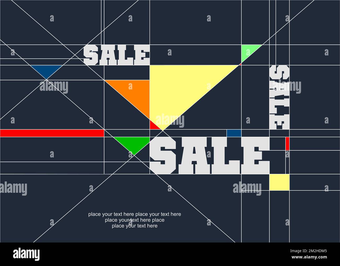 Sale image on abstract background in Russian avant-garde style. Color ...