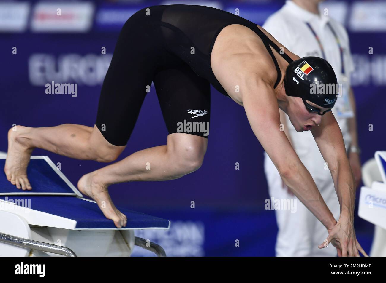 Belgian swimmer Kimberly Buys pictured in action during the 100m ...