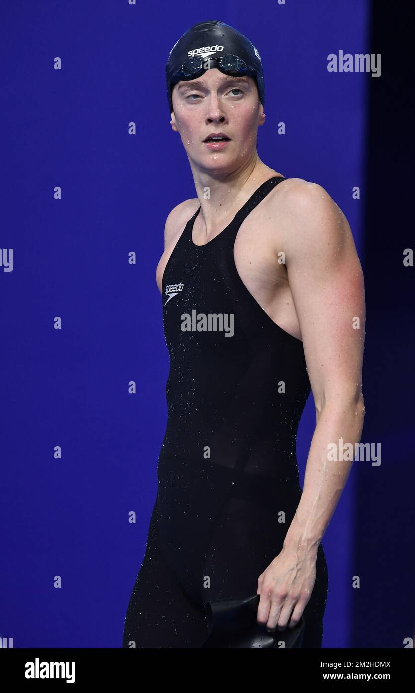 Belgian swimmer Kimberly Buys pictured ahead of the 100m butterfly ...