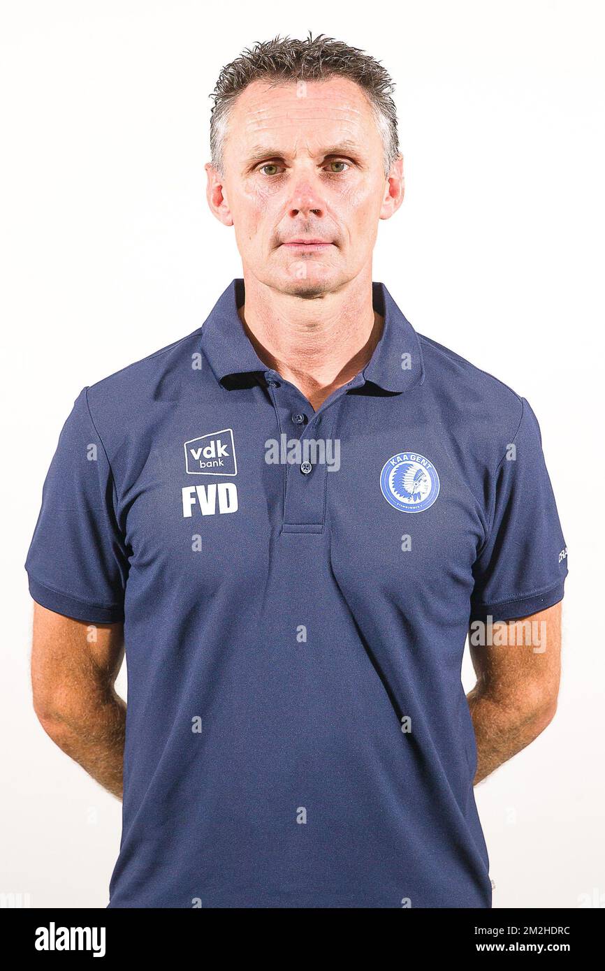 Gent's keeper coach Francky Vandendriessche poses for the photographer ...