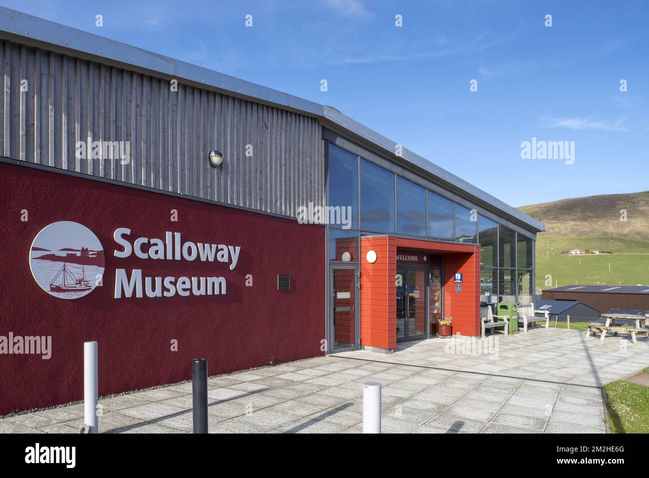 Entrance of the Scalloway Museum, Shetland Islands, Scotland, UK ...