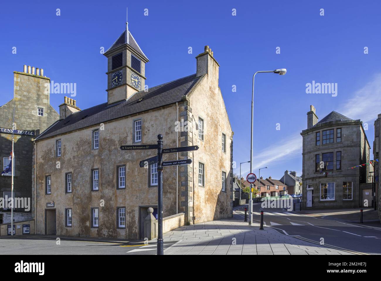 18th century Old Tolbooth in the city Lerwick, Shetland Islands ...