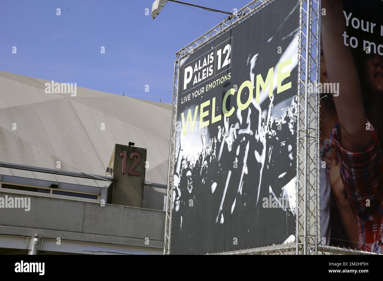 Illustration picture shows the Paleis 12 - Palais 12 concert hall at ...