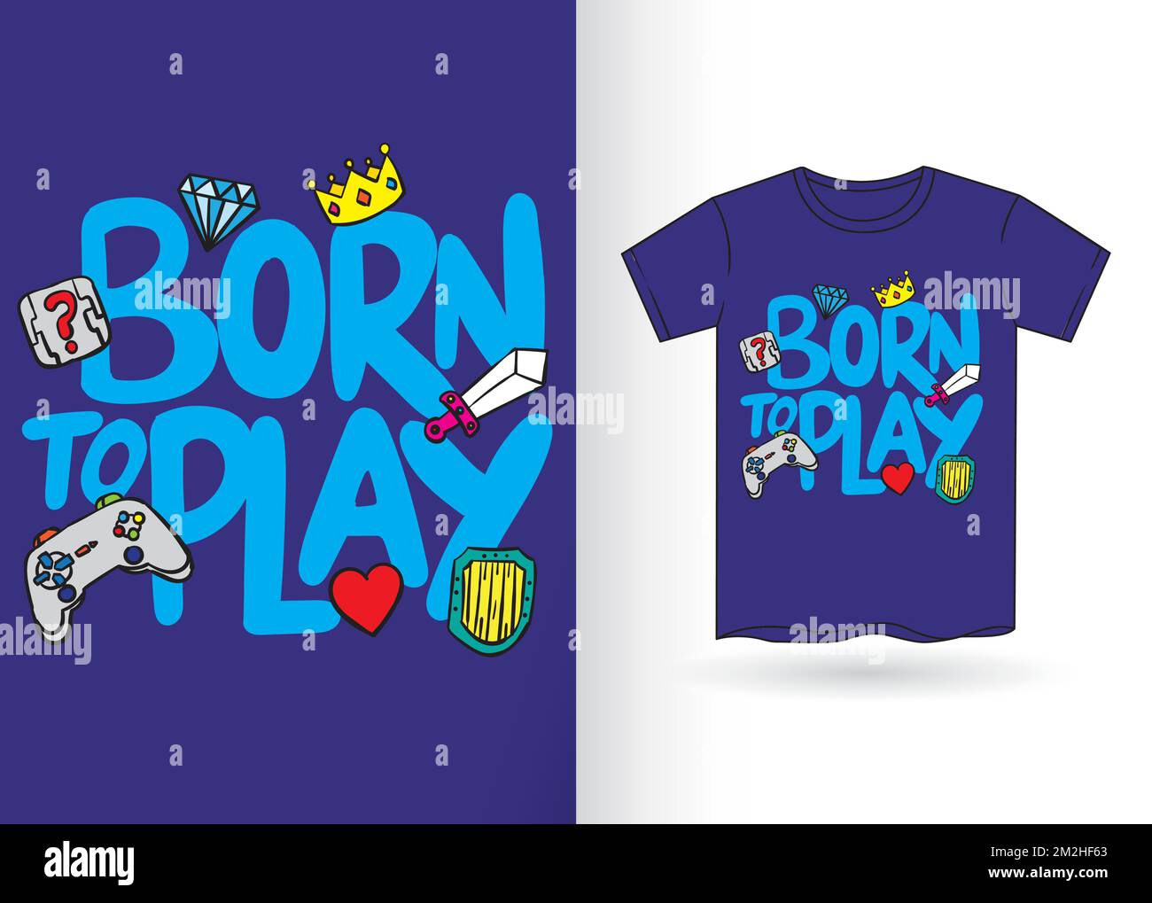 Cartoon typography for t shirt with template Stock Vector Image & Art ...