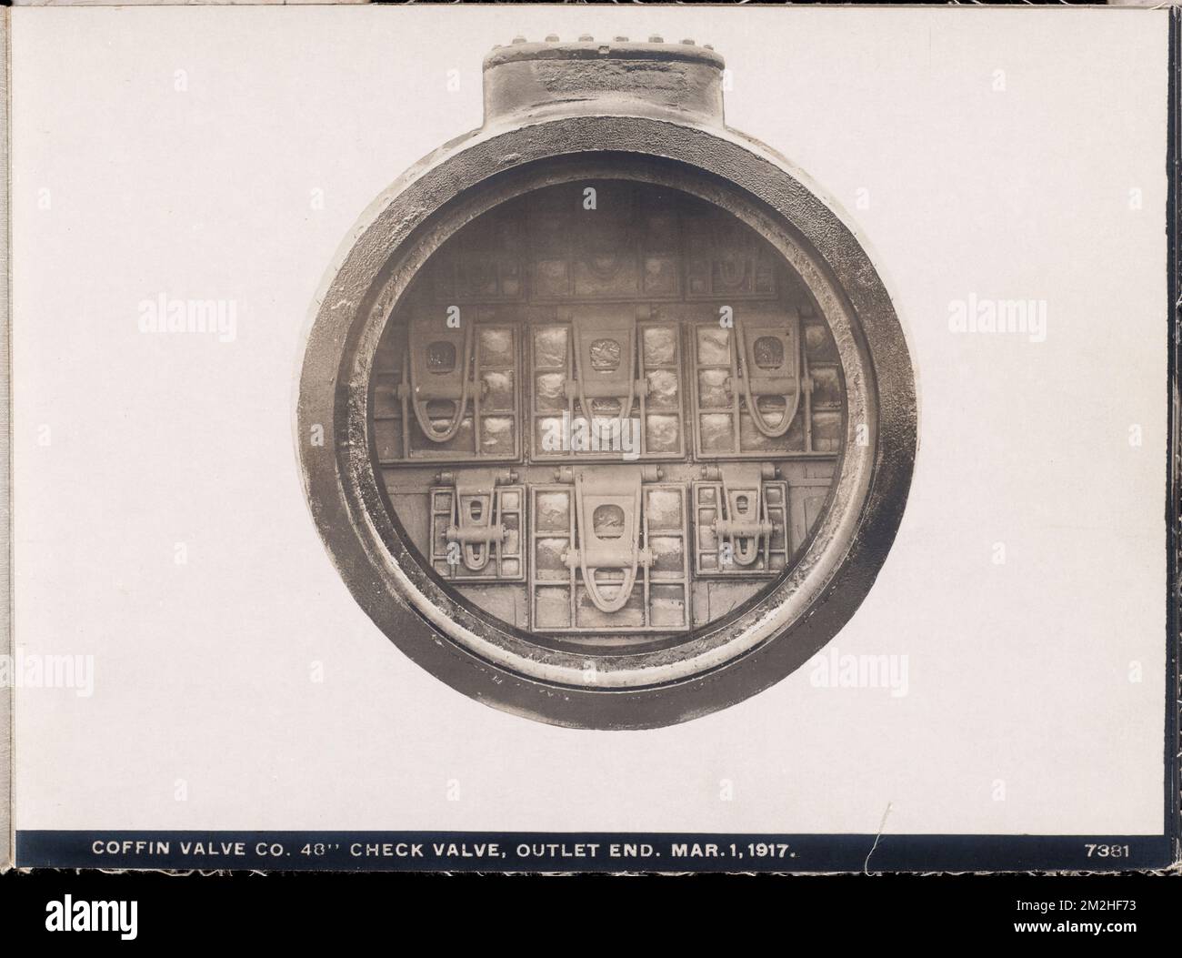 Distribution Department, Coffin Valve Company, 48-inch check valve ...