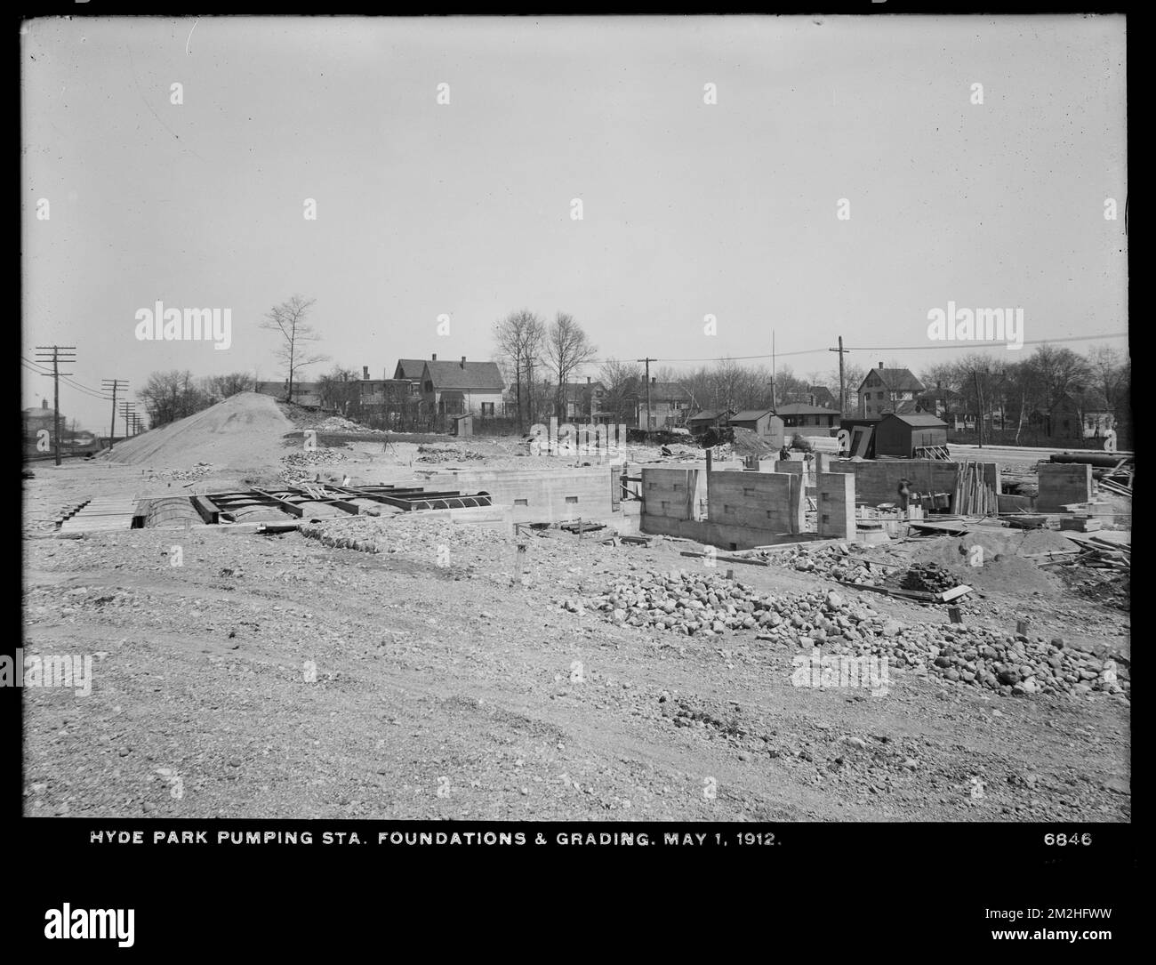 Distribution Department, Hyde Park Pumping Station, foundations and ...