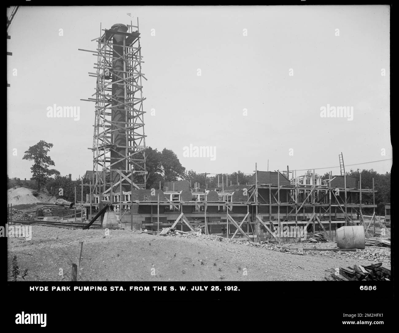 Distribution Department, Hyde Park Pumping Station, from the southwest ...