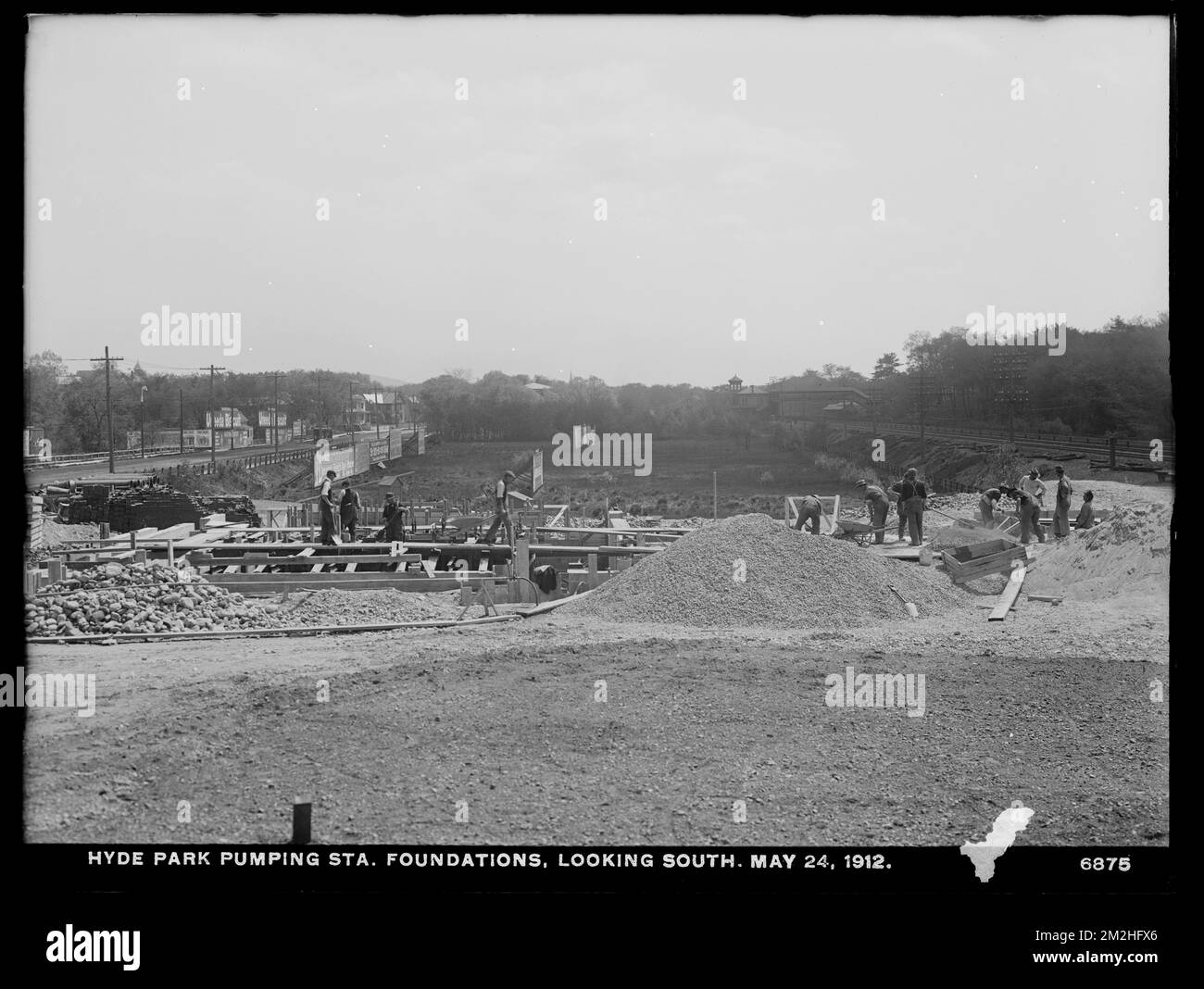 Distribution Department, Hyde Park Pumping Station, foundations ...