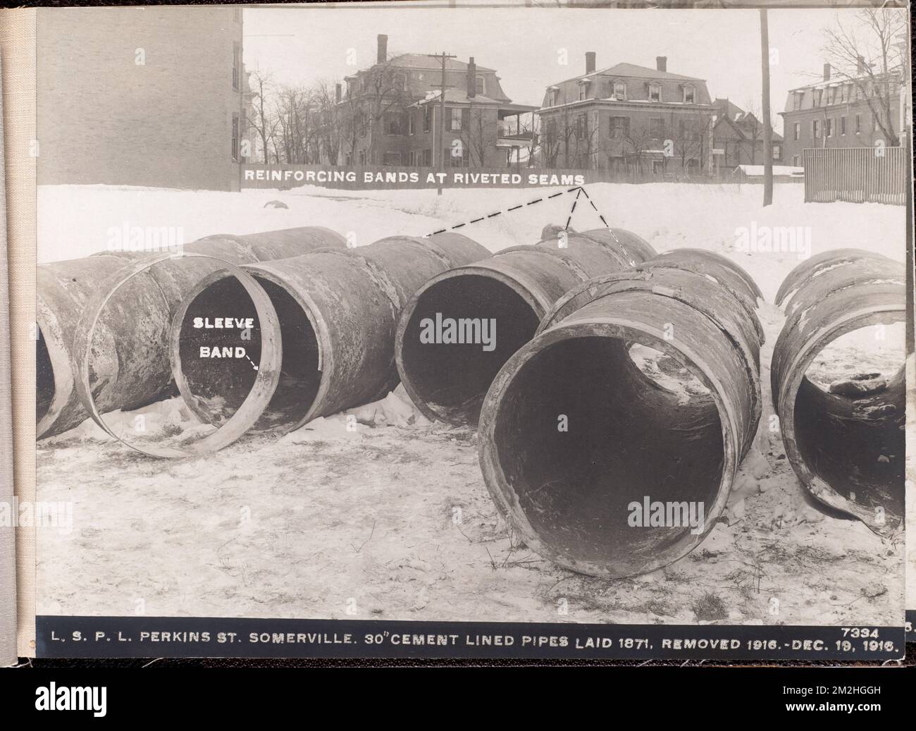 Distribution Department, Low Service Pipe Lines, 30-inch cement lined ...