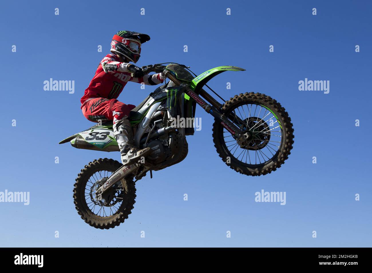Belgian Julien Lieber pictured in action during the motocross MXGP ...