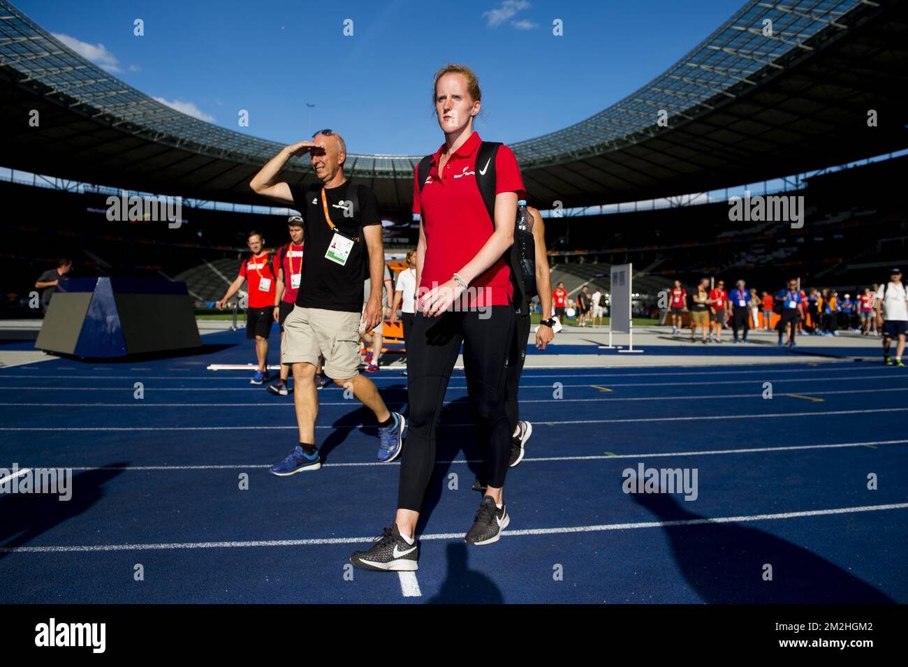 Philip Gilson and Belgian athlete Justien Grillet pictured during a ...