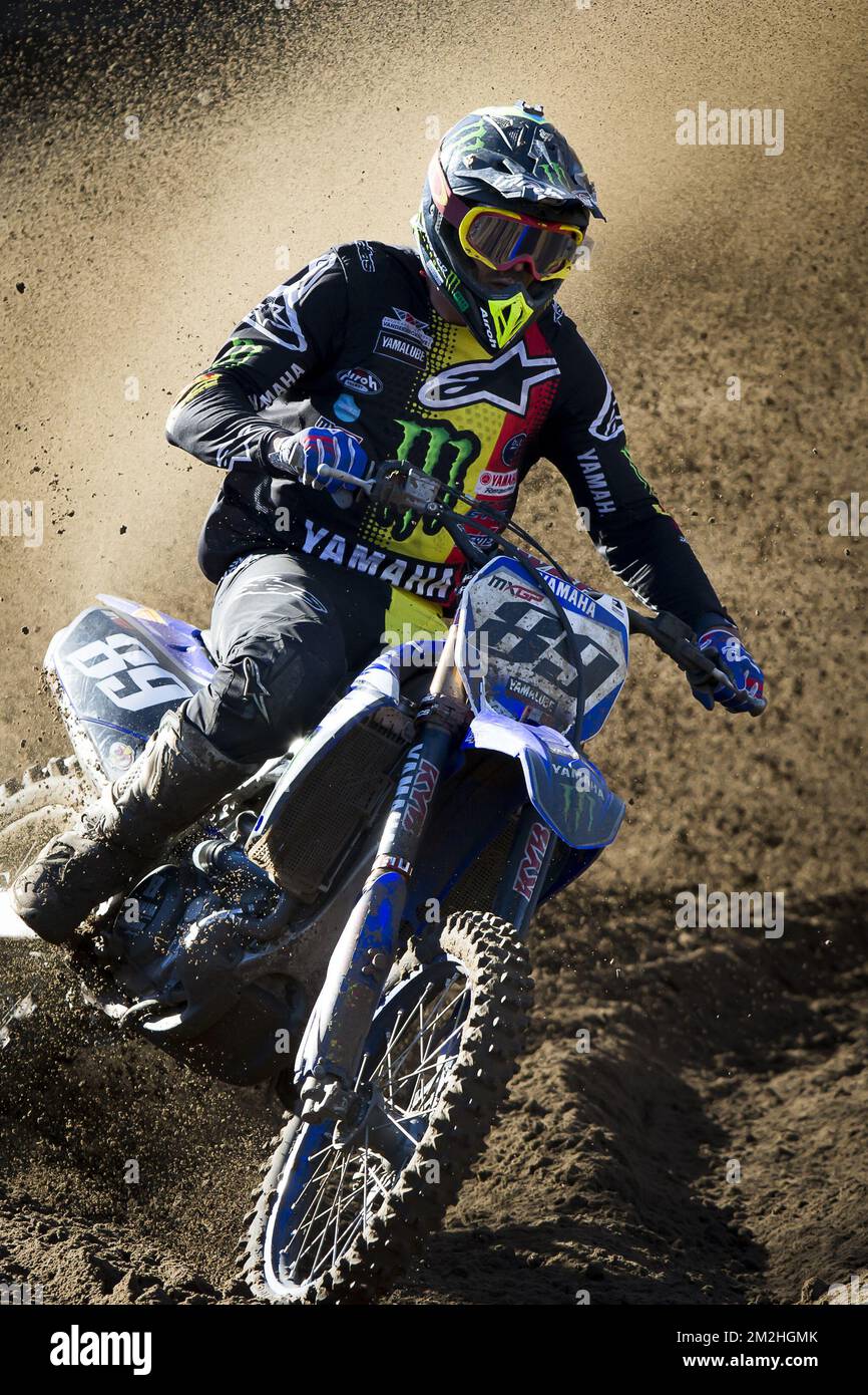 Belgian Jeremy Van Horebeek pictured in action during the motocross ...