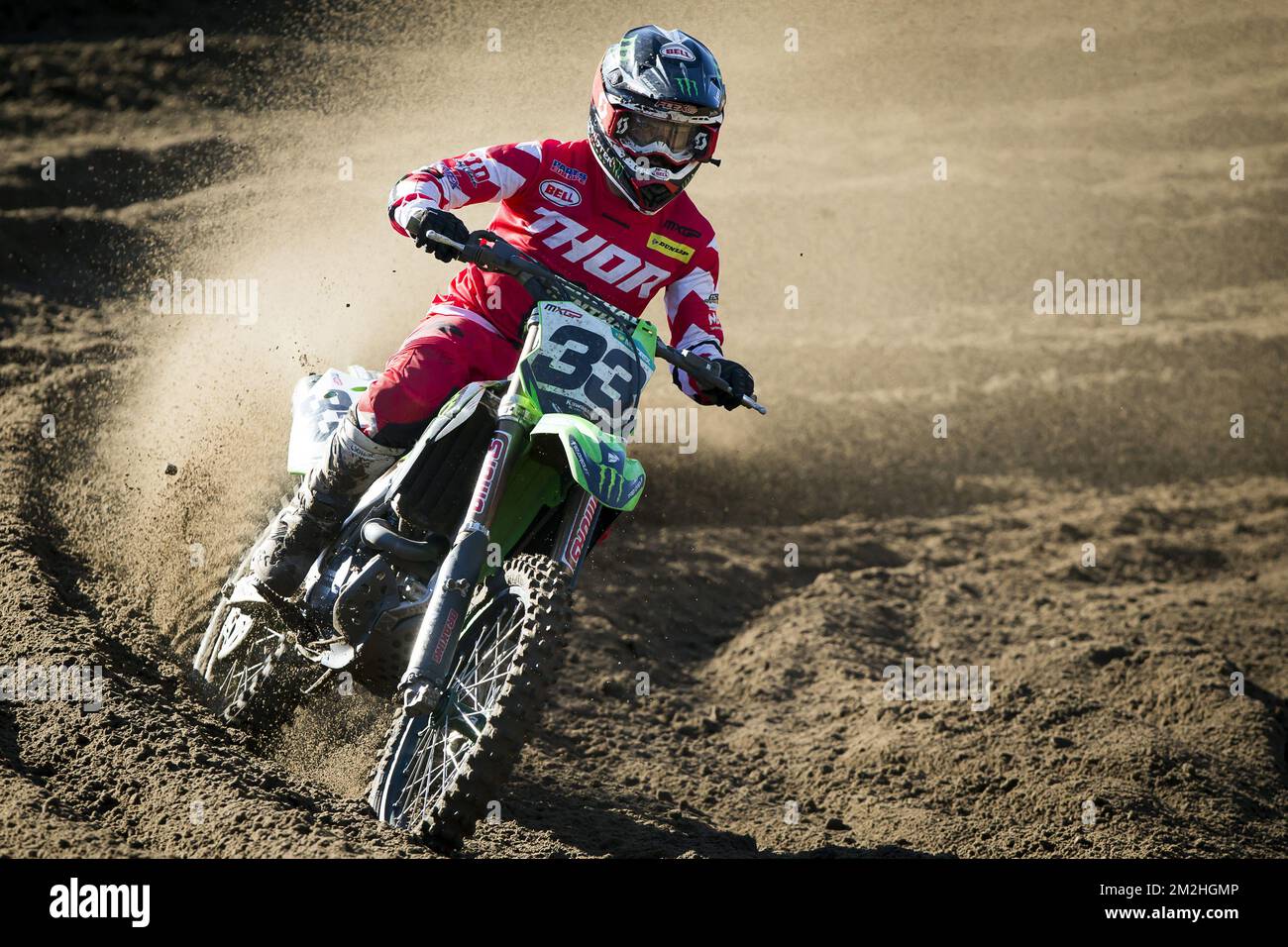Belgian Julien Lieber pictured in action during the motocross MXGP ...