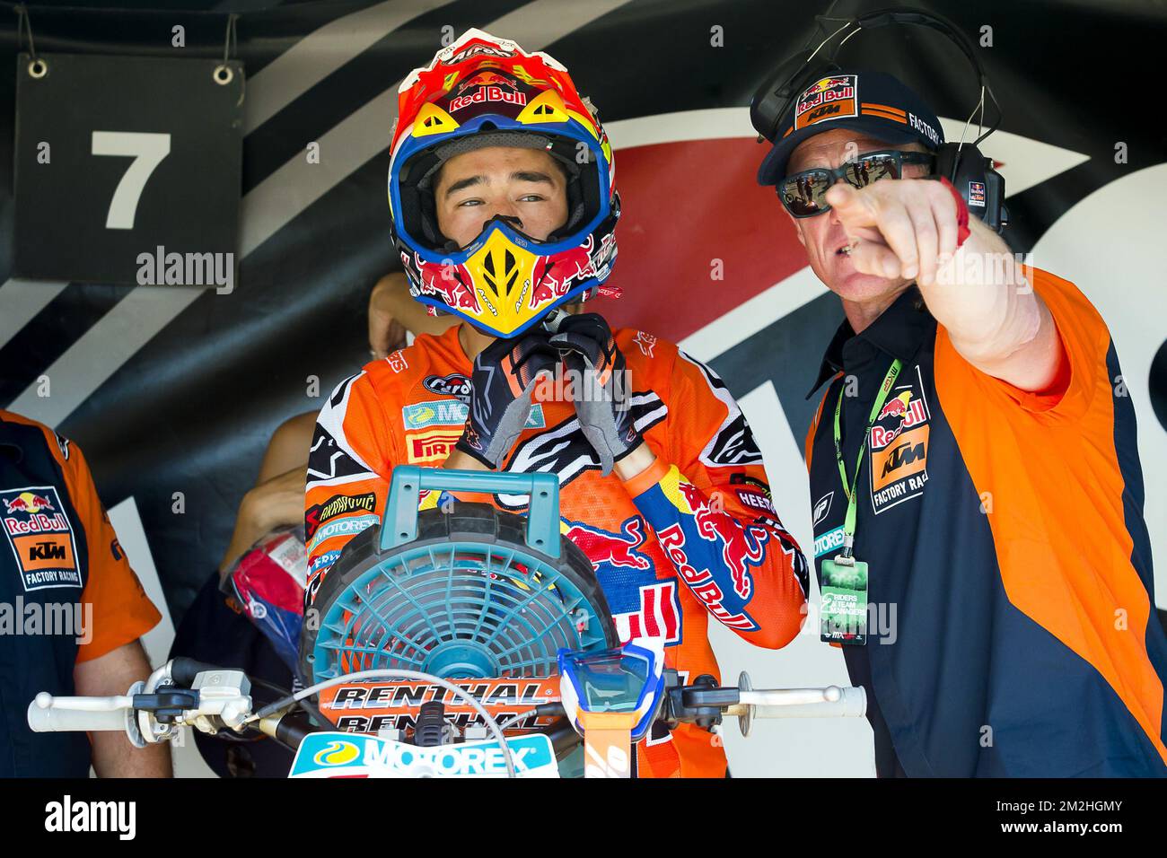 Dutch Glenn Coldenhoff and Former motocross champion Joel Smets ...