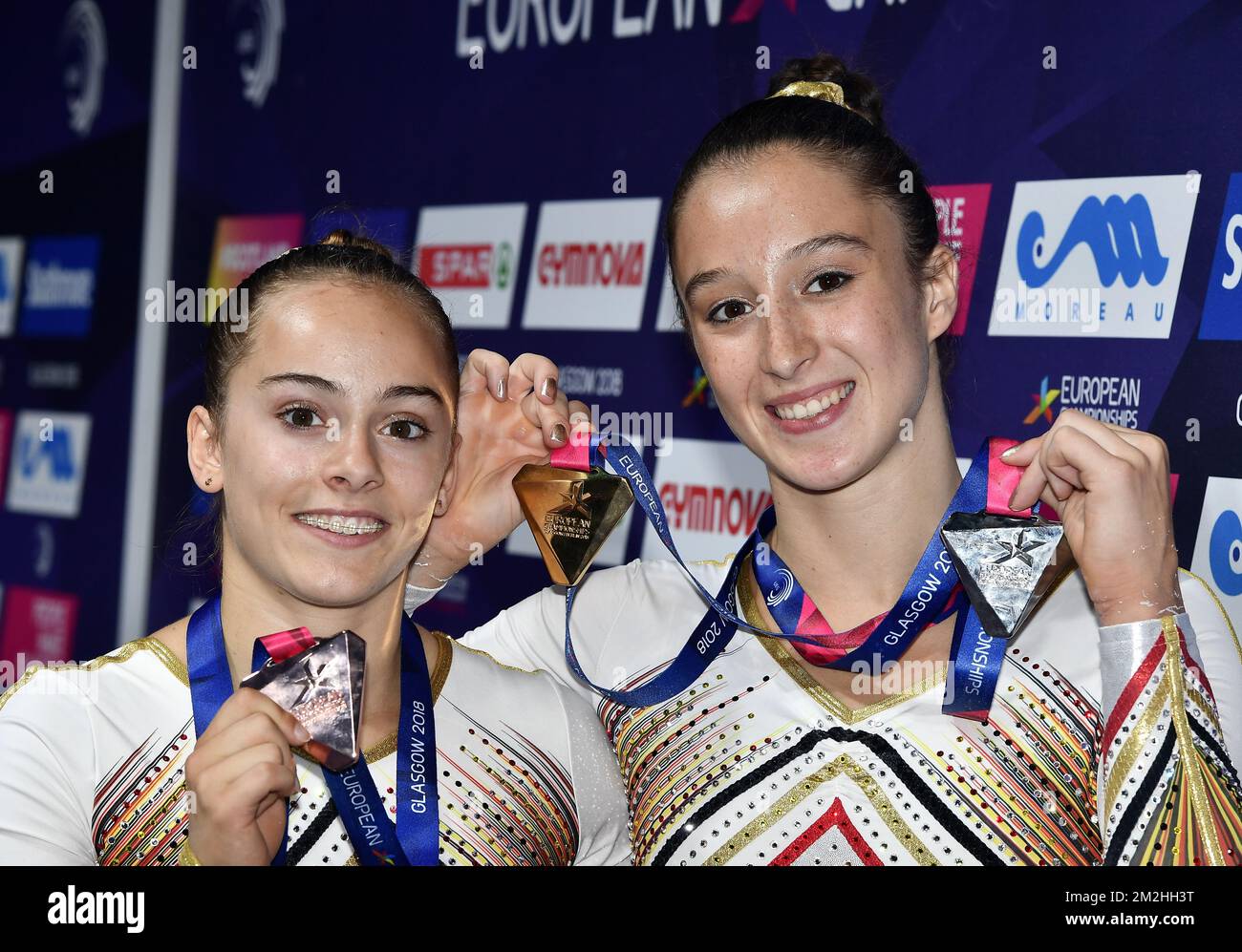 Belgian silver medalist Axelle Klinckaert and Belgian gold and silver ...