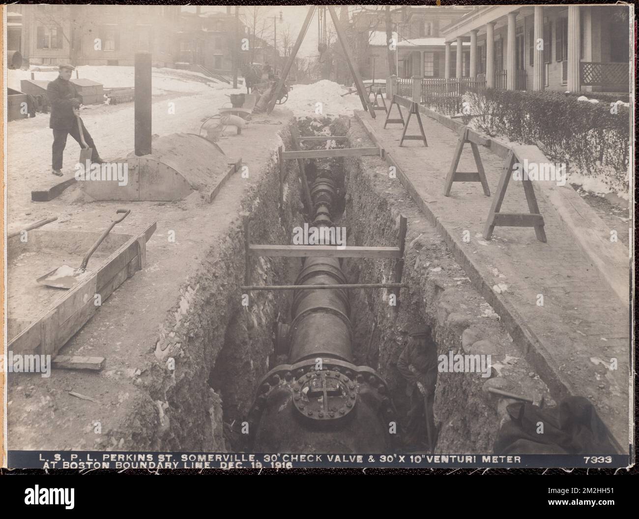 Distribution Department, Low Service Pipe Lines, 30-inch check valve ...