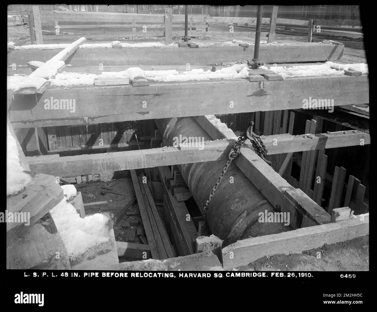 Distribution Department, Low Service Pipe Lines, 48-inch pipe before ...