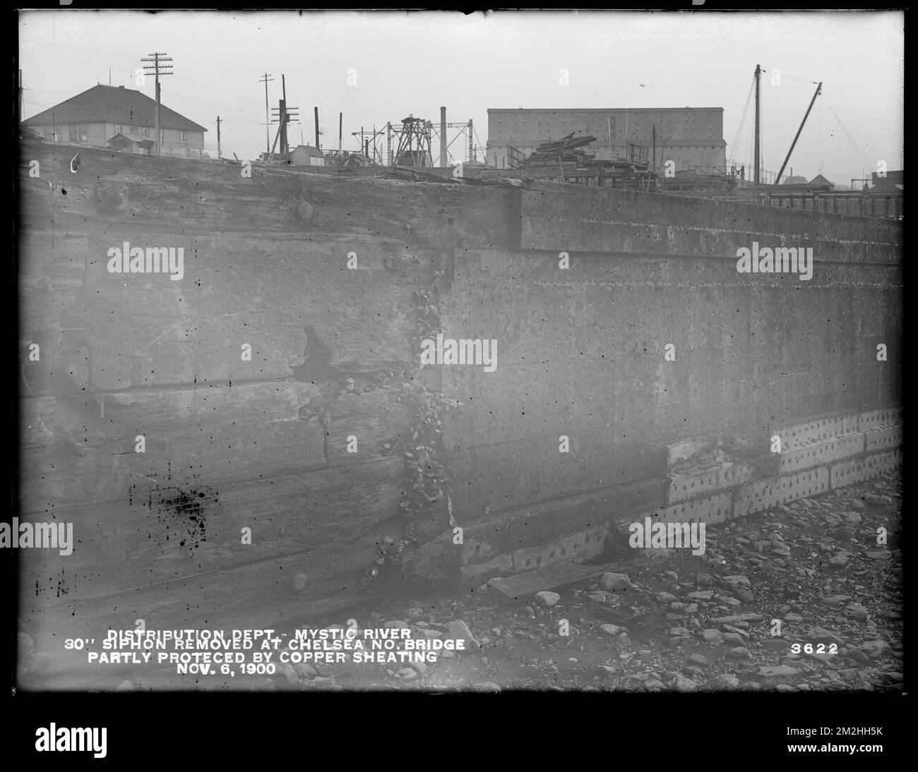 Distribution Department, Low Service Pipe Lines, 30-inch siphon removed ...