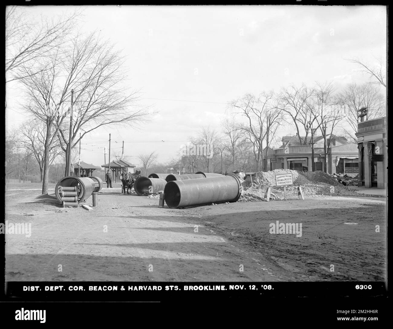Distribution Department, Low Service Pipe Lines, 48-inch pipe, corner ...