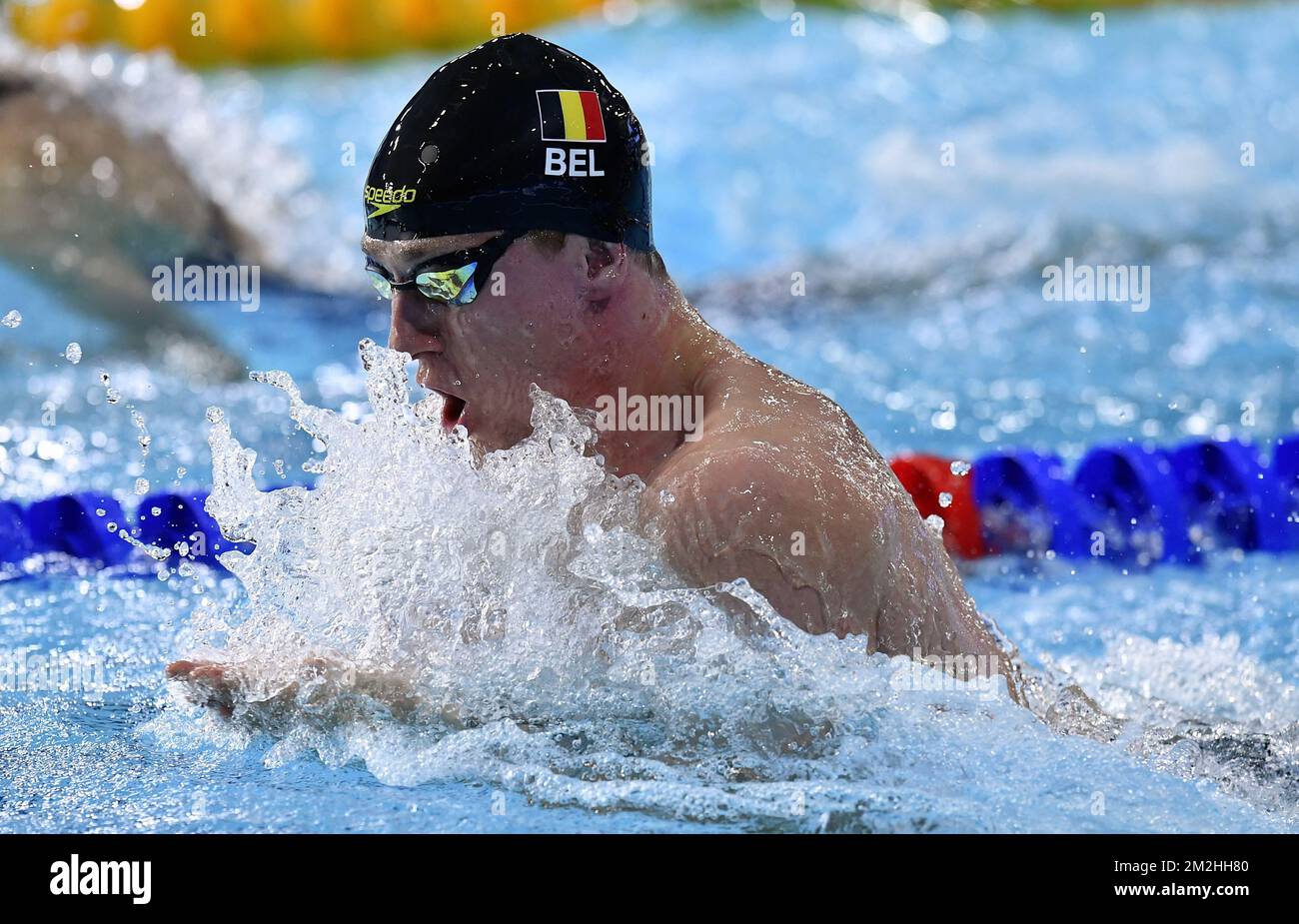 Belgian swimmer Basten Caerts pictured in action during the heats of ...
