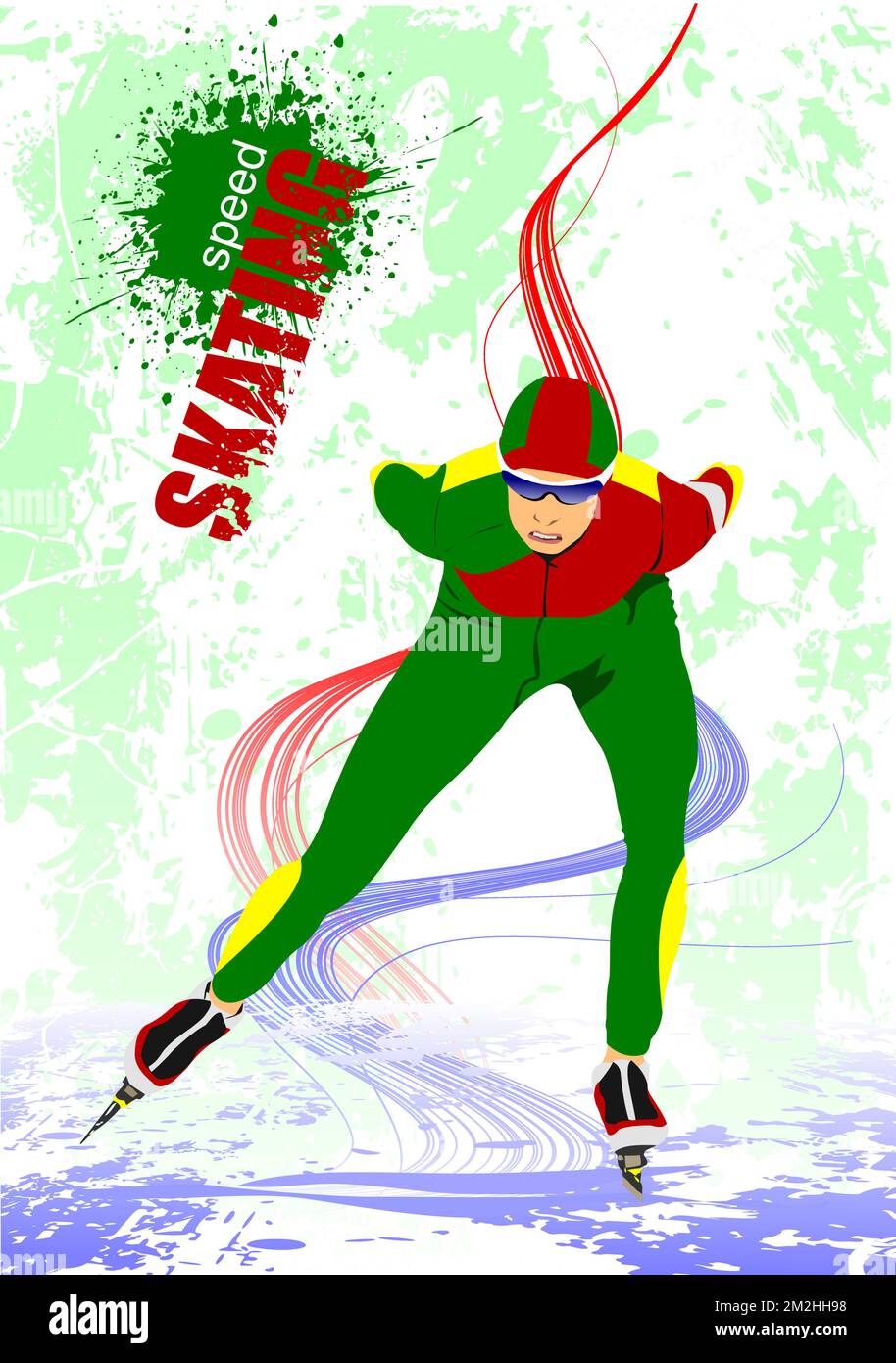 Speed skating poster hi-res stock photography and images - Alamy