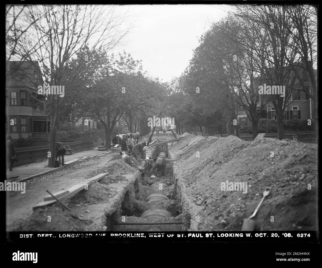 Distribution Department, Low Service Pipe Lines, 48-inch pipe, Longwood ...