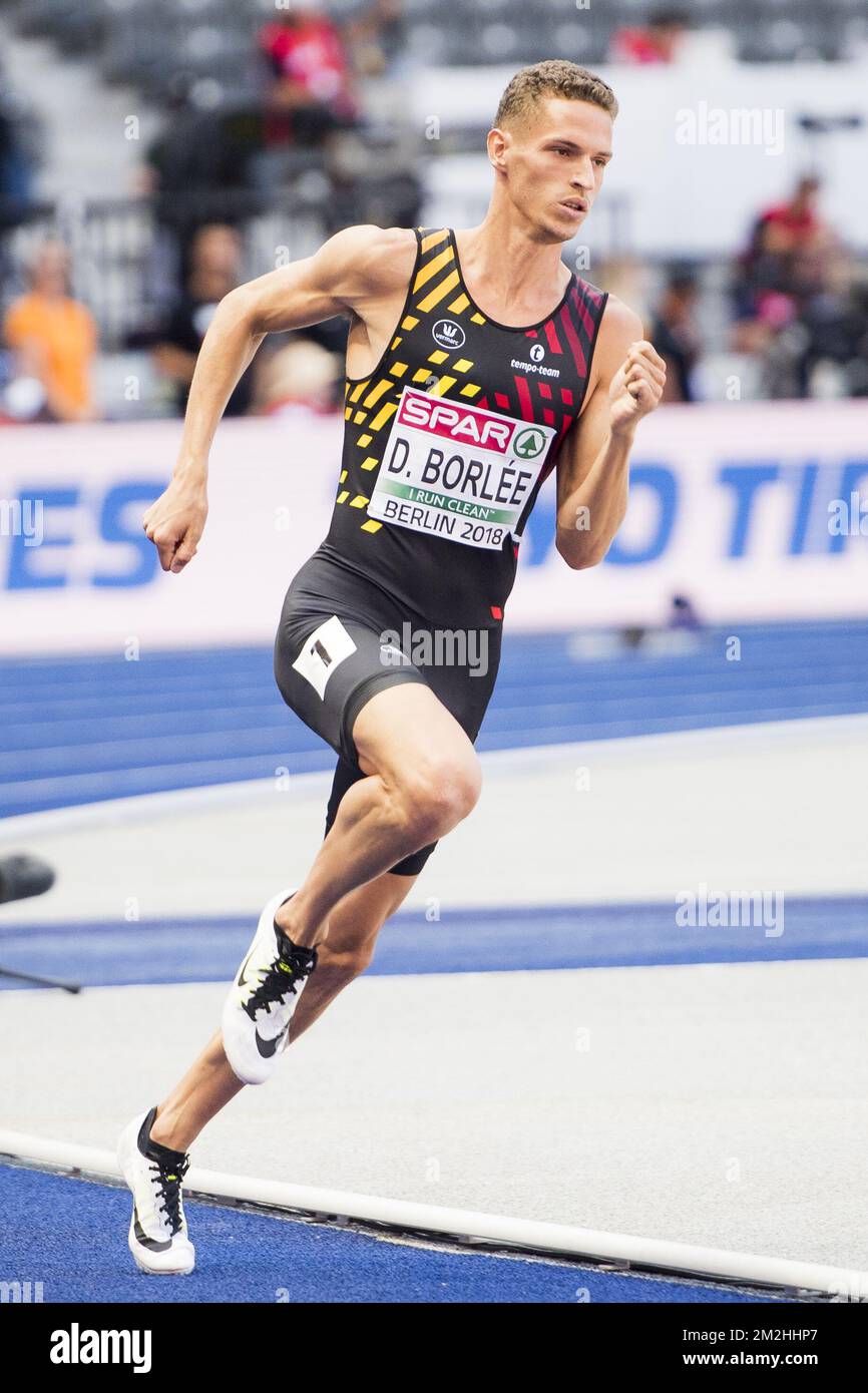 Belgian athlete Dylan Borlee pictured in action during the ...