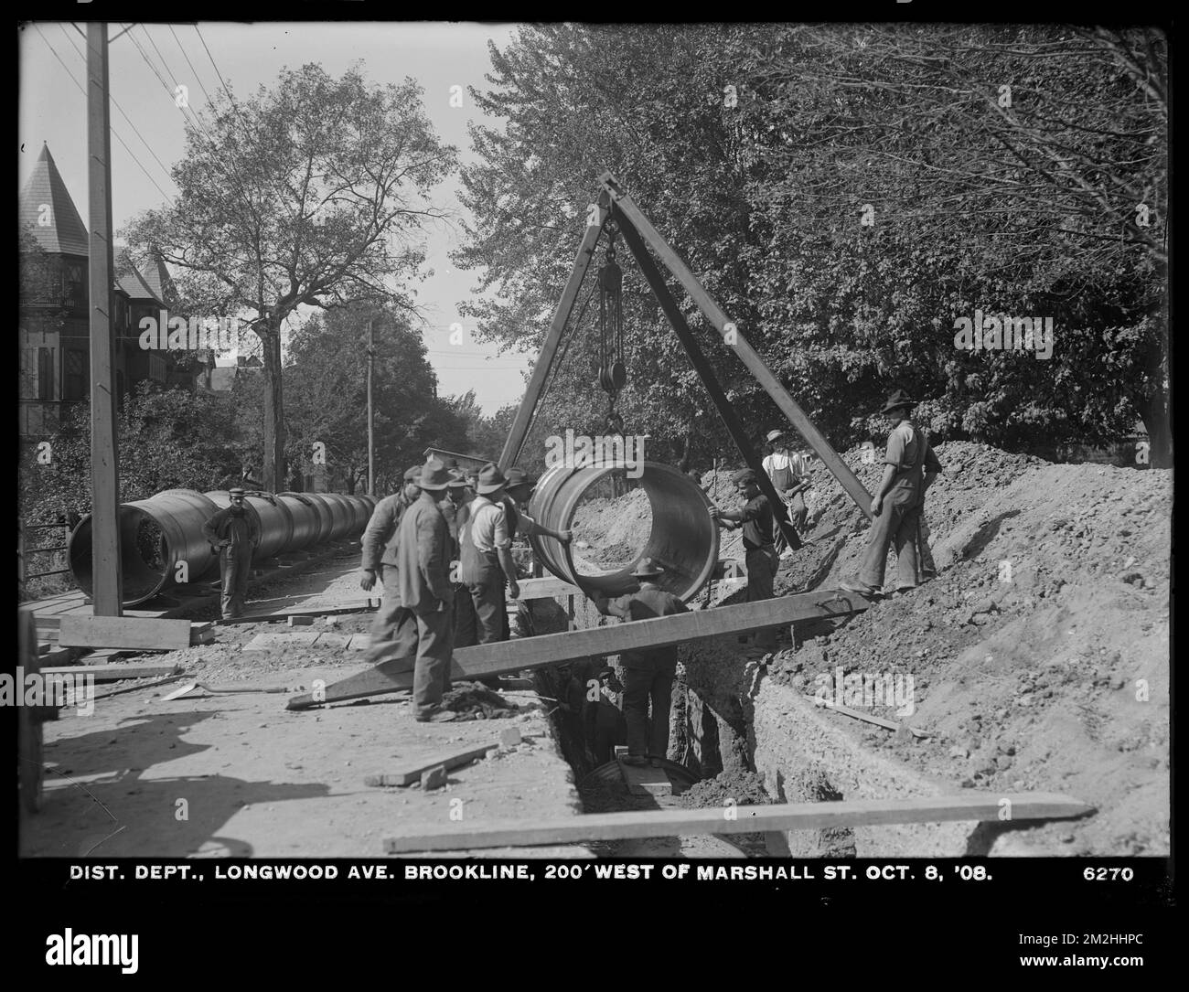 Distribution Department, Low Service Pipe Lines, 48-inch pipe, Longwood ...