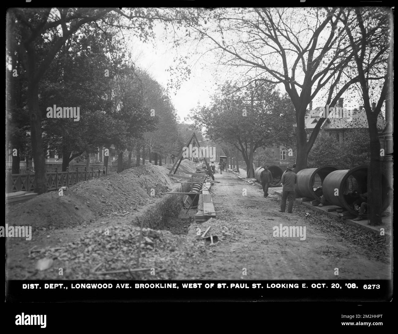 Distribution Department, Low Service Pipe Lines, 48-inch pipe, Longwood ...